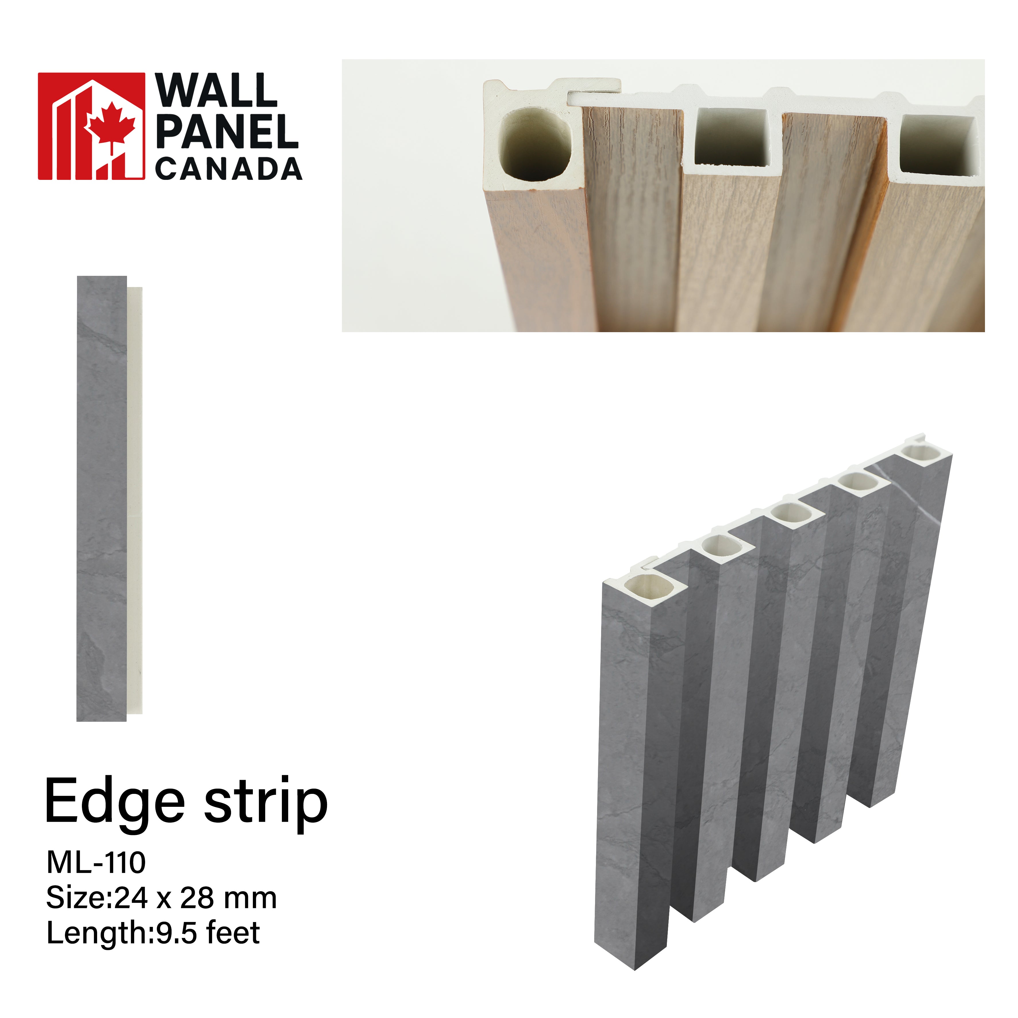 WPC End Trim FLORENCE GREY 110 – Wall Panel Canada